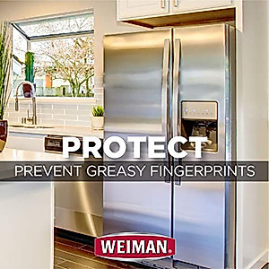 Weiman Stainless Steel Cleaner and Polish Trigger Spray - Protects Against Fingerprints and Leaves a Streak-less Shine - 12 Ounce