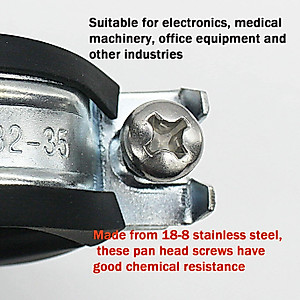 (10 pc) M8-1.25x35 mm Pan Head Phillips Machine Screws,18-8 Stainless Steel by Fullerkregs