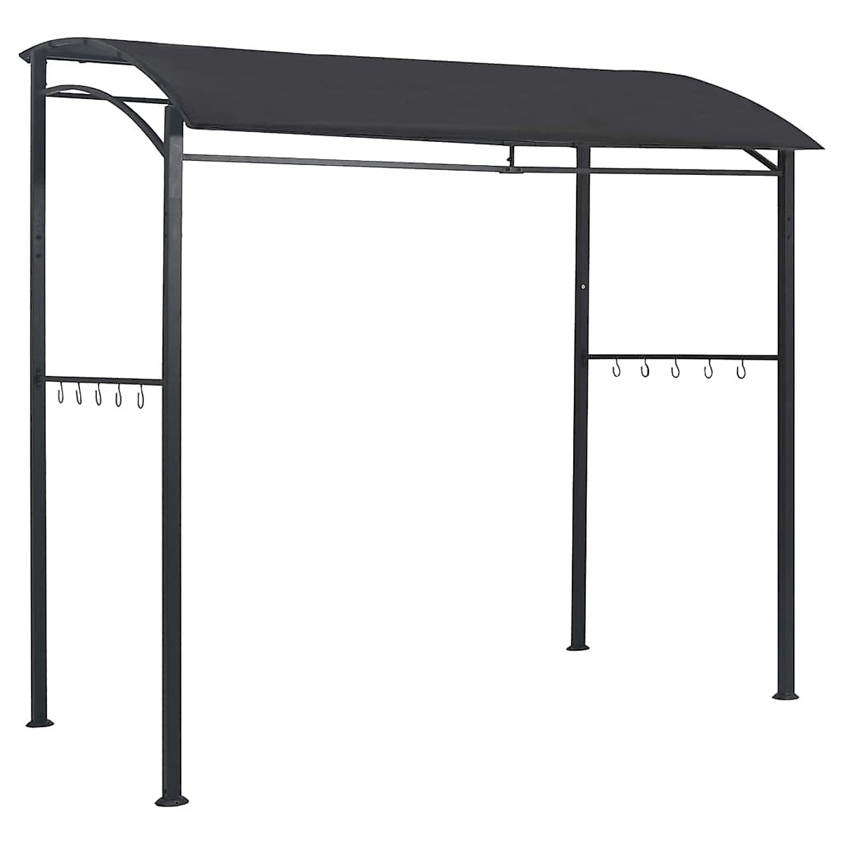BBQ Gazebo,Park Gazebo,Grill Gazebo,Camping Gazebo,Hardtop Gazebo,Outdoor Gazebo,Weather Resistant,for Garden,Lawn,Patio,House,Yard,Beach,84.6"x59.1"x86.6" Anthracite Steel