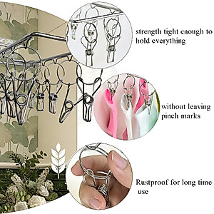 OULIGET Wall Hanging Folding Socks Clip, Bathroom Balcony Folding Clothes Hanger,Sock Hanger for Drying Towel Bra Underwear Sock Clip,10 Clips (10)
