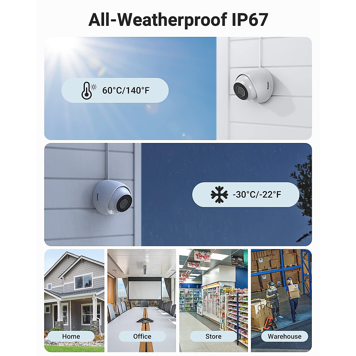 ANNKE H500 16CH PoE Home Security Camera System, 16 x Wired 3K Outdoor IP Cameras with Clear Night Vision, H.265+ 4K/8MP NVR Surveillance System NO HDD, for 7/24 Recording