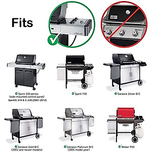 QuliMetal 7536 7537 22.5" Flavor Bars for Weber Spirit 300 Series(Side Control Panel), Spirit 700, Genesis Silver Gold Platinum B/C, Weber 900 Grills, Porcelain Steel Heat Plates for Weber 65903