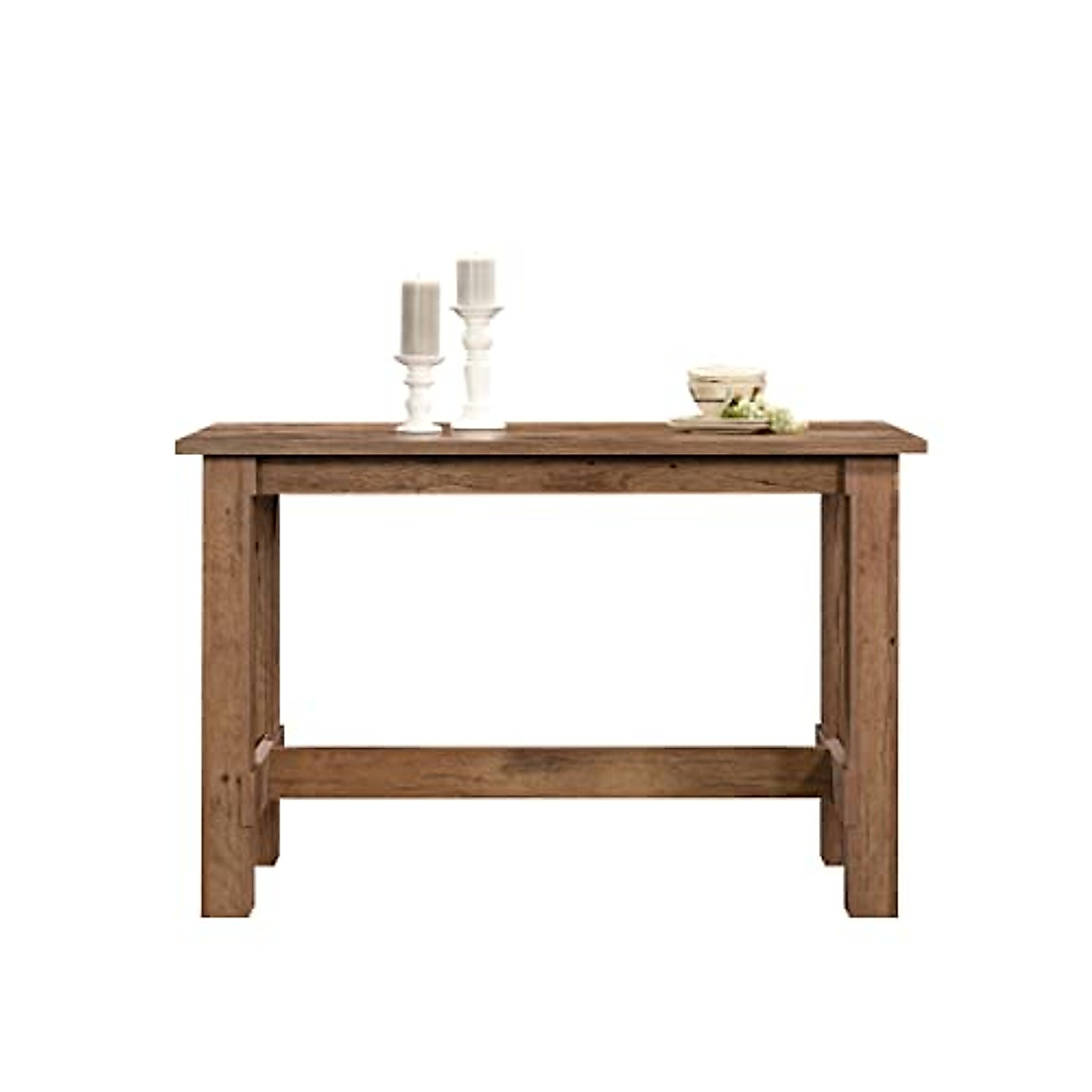 Sauder Boone Mountain Counter Height Dining Table, L: 25.59" x W: 55.12" x H: 35.39", Vintage Oak Finish