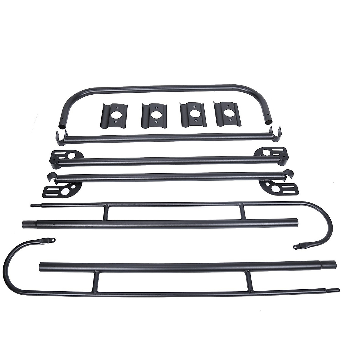 7BLACKSMITHS 1000 LBS Adjustable Truck Contractors Rack Ladder Pickup Kayak Lumber Rack Side Bar Long Cab Full Size 60"(W) x 138"(L) x 34"(H) (You Will get 2 Boxes)