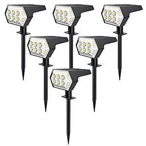 oditton Solar Fence Light, Solar Light, Solar Garden Light, Solar Spotlight, IP65 Waterproof, 4 Modes, 2-in-1, Outdoor for Garden, Patio, Pathway, Fence, Yard