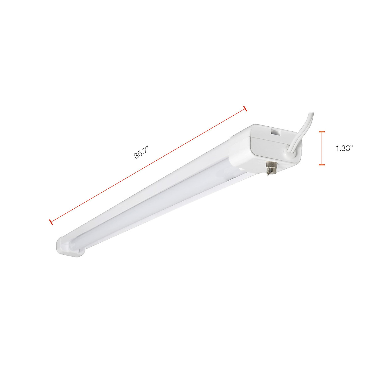 SYLVANIA 4FT LED SHOPLIGHT, 42 Watts, 4000K color temp, Ultra, Slim Design, Direct Plug with Pull Chain, Application 3-in-1, Energy Star (61451), Cool White, 1 Count (Pack of 1)