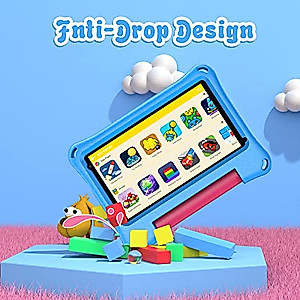 VASOUN Kids Tablet 7 Inch Tablet for Toddlers, Android 11 Tablet 2GB RAM 32GB Storage with WiFi Dual Camera, Parental Control Mode Google Playstore YouTube Netflix for Boys Girls (Blue)