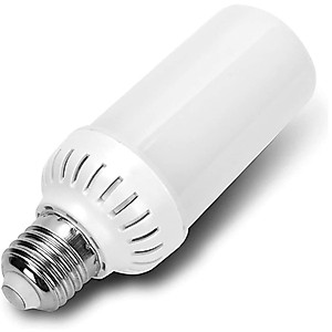 Flame Flickering Glowing Amber Fire Effect LED Light Bulb in E26 Medium Edison Screw Base DC 12 Volt Landscaping Low Voltage Lighting for Home Landscape Outdoor Battery System 4W