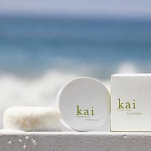 kai Body Buffer, 2 Count, innovative bath sponges That gently exfoliates skin while cleansing The body with a fresh + clean gardenia scent, vegan, cruelty free, made in The USA