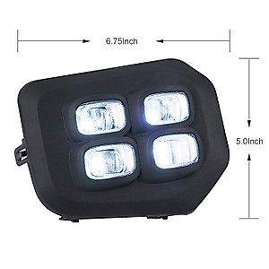 LED Tacoma Fog Lights Compatible with Tacoma 2016 2017 2018 2019 2020 DRL Fog Light for Tacoma Assembly LED Driving Fog Light to Tacoma Fog Lamps Kits Replacement (Dual -Color White/Amber)