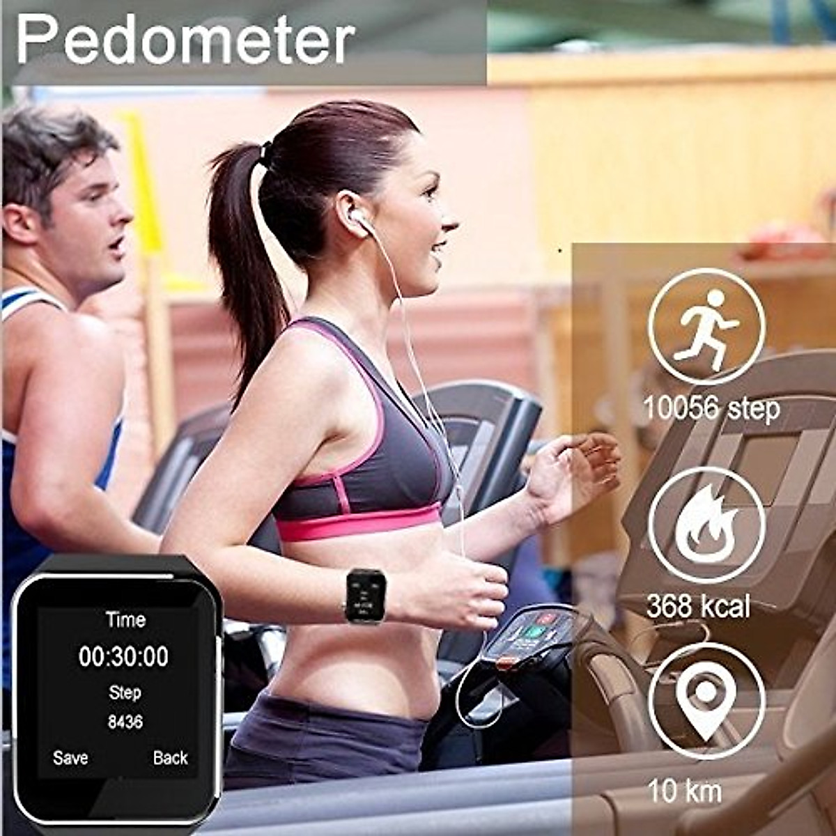 CNPGD Smart Watch for Android Phones Samsung Iphone Compatible Quad Band Unlocked Watch Cell Phone for Men and Women Touch Screen Fitness Tracker Pedometer Sleep Monitor