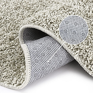 Fashionwu Grey Shag Rug 11 x 15 Shaggy Area Rug for Bedroom Soft Luxury High Pile Fluffy Rug Modern Fur Rug Non-Slip Cozy Furry Plush Rugs Carpet Accent Rug for Living Room Bedroom, Gray, 11 x 15 Feet