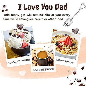 Fathers Day Gifts, Gifts for Dad, Father's Day Gifts from Daughter Son, Birthday Gifts for Dad, Personalized Dad Gifts, Funny Engraved Stainless Steel Dad's Ice Cream Shovel Gift for Father's Day