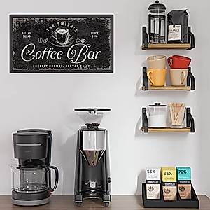 You Have Space 9" Prato Floating Shelves for Living Room Decor, Small Bookshelf Home Office Decor, Kitchen Organization & Bathroom Wall Shelves for Storage, Burnt, Set of 3