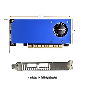 SRhonyra GTX 1650 4GB GDDR5 Dual-Monitor Display Graphics Card, Low Profile 2×HDMI Video Card 128 Bit PCIe 3.0 ×16 Bus Powered