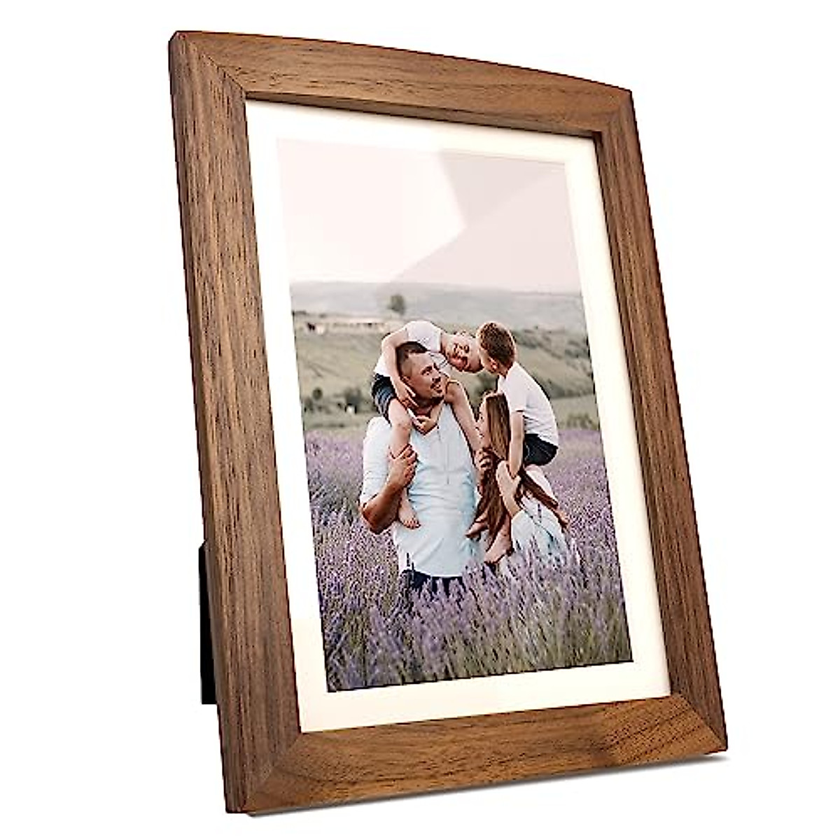 Hans Photo Frame,Made of Solid Wood Picture Frame for Tabletop Diaplay-Curved Surface