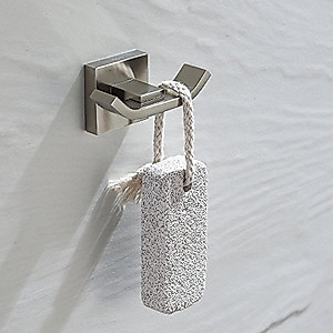 Kraus KEA-14401BN Aura Bathroom Accessories - Double Hook Brushed Nickel