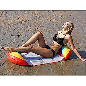 Glaceon Pool Inflatable Hammock Adult Water Lounger Float Floating Row Toys Swimming Ring Suitable The Beach Summer Party Outdoor Water Recreation