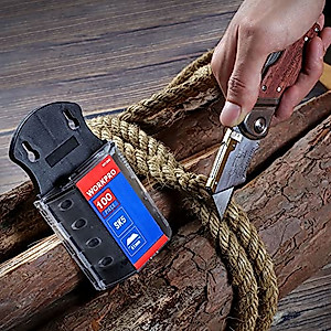 WORKPRO Utility Knife Blades, SK5 Steel, 100-Pack with Dispenser