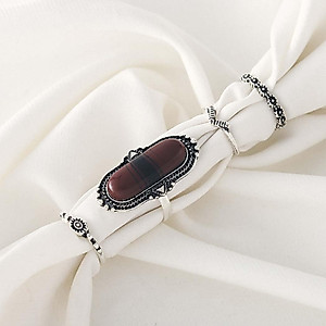 Campsis 8PCS Knuckle Ring Sets Turquoise Boho Rings Vintage Flower Mid Finger Ring for Women and Girls