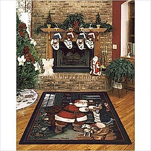 Milliken Holiday Collection Santa's Visit, 3'10"x5'4" Rectangle, Kris Kringle
