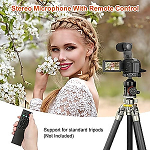 WZX 4K Video Camera Camcorder, Ultra HD WiFi 60FPS 48MP 16X Digital Zoom, Touch Screen Night Vision Vlogging Camera, YouTube Camera with External Microphone, Remote Control, Lens Hood, Stabilizer