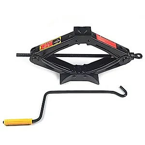 Fasmov Scissor Jack, Heavy Duty Lifting Jack, Lift Wind Up Tools, for/SUV/MPV Tyre Repair Changing Tool, 1.5 Ton (3,000 lb) Capacity, Black