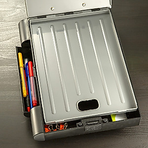 Officemate Recycled Double Storage Clipboard/Forms Holder, Plastic, Gray/Black (83357), (Model: OIC83357)