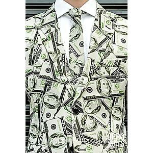 OppoSuits Men's Cashanova Party Costume Suit, Multi, 44