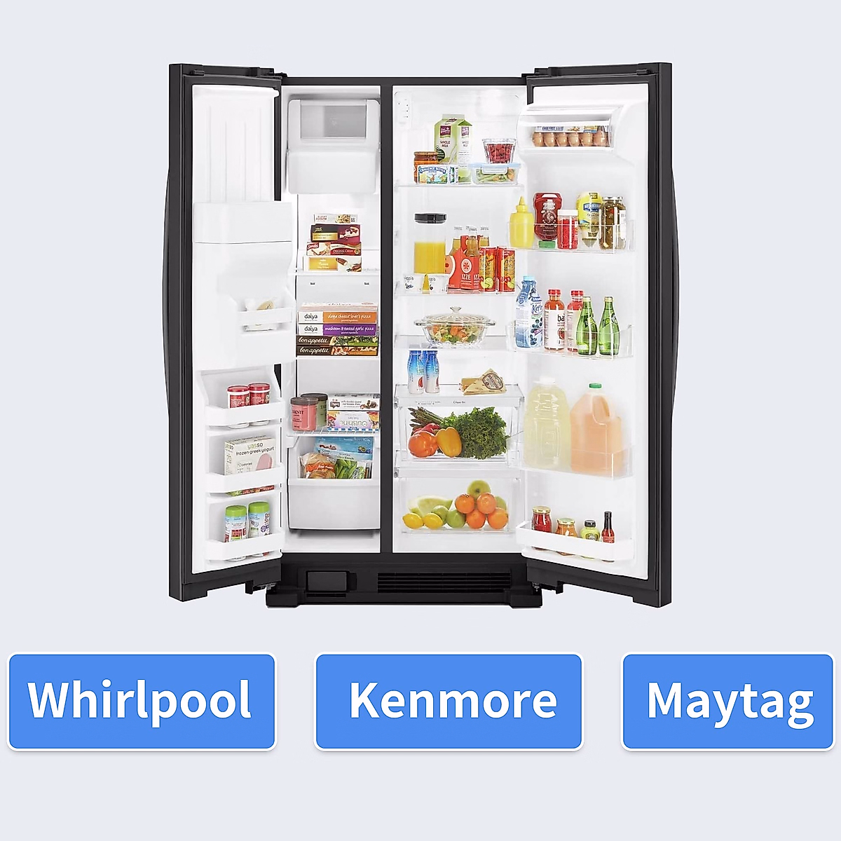 MAHUIBIN Update W10515058 W10515057 Compatible with Whirlpool Kenmore Maytag Freezer/Refrigerator led Light Replacement,Bulb Replace WPW10515058*1+WPW10515057*2,3pcs in one,no-Include Plastic Cover