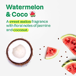 ATTITUDE Shampoo and Body Wash for Kids, EWG Verified, Dermatologically Tested, Plant- and Mineral-Based Ingredients, Vegan and Cruelty-Free, Watermelon and Coco, 16 Fl Oz