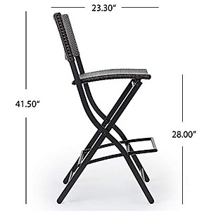 Christopher Knight Home Margarita Outdoor Wicker Barstools, 2-Pcs Set, Multibrown