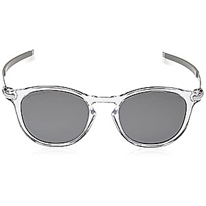 Oakley Men's OO9439 Pitchman R Round Sunglasses, Polished Clear/Prizm Black, 50 mm