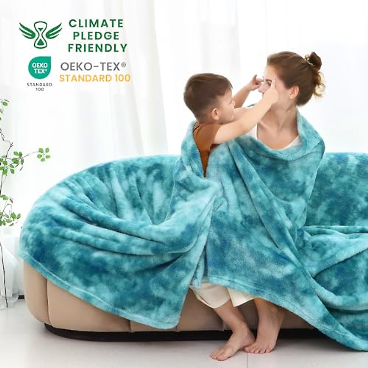 obinsm Warm Blanket Green Soft Fleece Blankets Throw Blankets for Bed