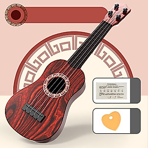 Ukulele, Ukulele for Kids, 16 Inches with 4 Strings Traditional Soprano Ukulele Instrument for Skill Improving Kids Play Early Educational Pre School Children Toddler #