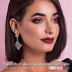 LUXAZA 6 PCS Mauve Brown Neutral Eyeshadow Stick Set, Cream Eye Shadow Pencil Makeup, Shimmer And Matte Eye Pencil,Brightener Highlighter Eyeliner Crayon Make up