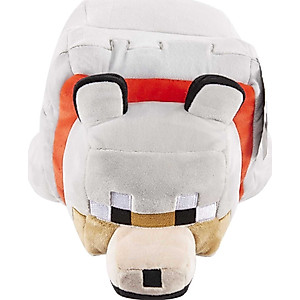 Mattel Minecraft Plush Wolf 12-inch Stuffed Animal Figure, Floppy Soft Doll Inspired by Video Game Character, Collectible Toy