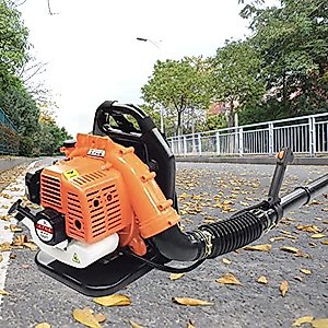 TQSHOoP Gas Leaf Blower 42.7CC 2-Stroke Petrol Backpack Leaf Blower Lightweight Heavy Duty Gasoline Powered Leaf Blowers Commercial Air-Cooled Sweeper for Lawn Garden Blowing Dust Debris