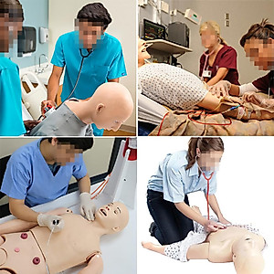 MZBZYU 5.7ft Life Size Patient Care Manikin Training CPR Simulator Basic Geri Nursing Skills Geriatric Human Model Mannequin Full Body for Students Education Teaching Medical Training Skills