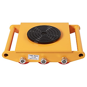 Machine Skates, 15T Machinery Skate Dolly, 33000lbs Machinery Moving Skate, Machinery Mover Skate, Heavy Duty Machine Dolly Skate for Industrial Moving Equipment, Yellow, 1pc