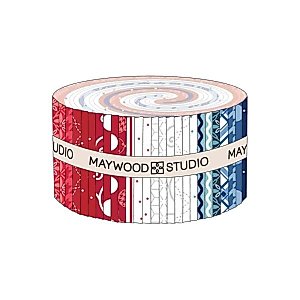 FlashPhoenix Quality Sewing Fabric – Star Spangled Basics Studio Cotton 2.5" x 42" 40 Jelly Roll 100% Strips