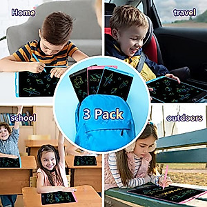 3 Pack LCD Writing Tablet for Kids, 10 in Doodle Board Drawing Tablet, Erasable Reusable Colorful Drawing Pad and Toddler Drawing Writing Board for 3 4 5 6 Girls Boys