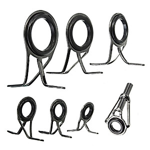 Honbay 7pcs Set Mixed Sizes Fishing Rod Eyes Guides Line Rings Repair Kit
