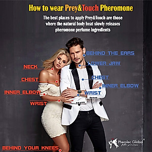 Pherolec Global follow your senses... Prey&Touch Pheromone for Men 0.34 Fl. Oz. Perfume Ultra Strong Feromonas para Hombres Atraer Mujeres