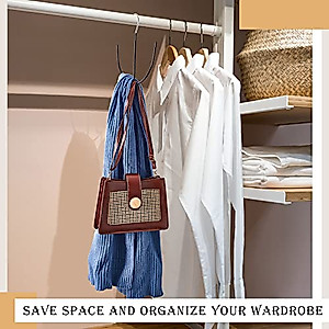 6 Pieces Belt Hanger for Closet Space Saving Black Belt Organizer Hanging Tie Hanger Multi Purpose Tie Rack Closet Organizer Hook Rack for Belt Ties Scarves Camisoles Hats Bras Shoes Organization