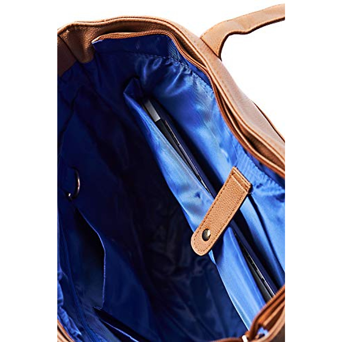 Camel Color Vegan Leather Tote Display Bag for Direct Sales Enamel Pins | Clear Pocket ITA Product Display Marketing Bags | Gift for Color Nail Strips Wow Senegence Essential Oils Bag LipSense