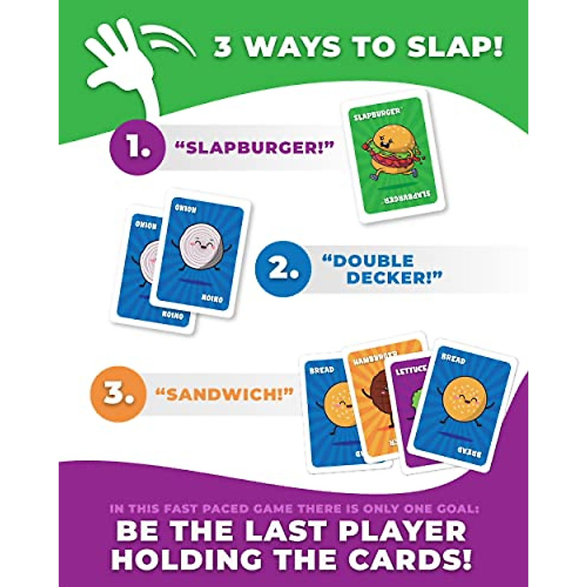Slapburger - Fun Family Games for Game Night - Playing Card Games for Kids and Adults, Families, Teens, Car Travel, Camping, Party, Stocking Stuffer Gifts - Ages 4 and Up, 2-6 Players, 15 min