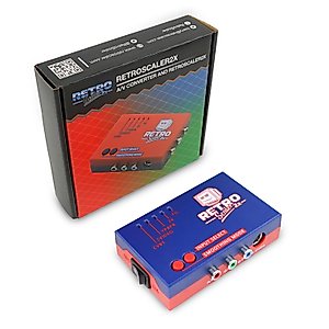RetroScaler2x AV/SV/YPBPR to HDMI Converter - Supports Line Doubler, Filter and Pass-Through Modes, Video Game Adapter with No Lag, for PS2/N64/Dreamcast/Saturn/MD/NGC/SFC and More (Black)