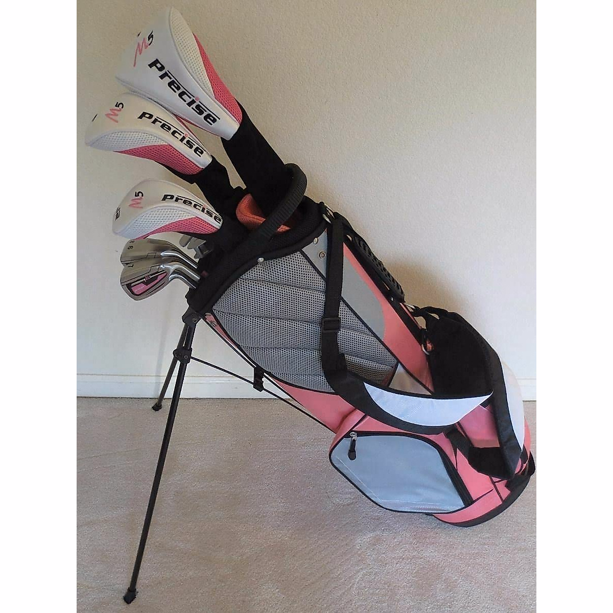 Ladies Complete Golf Set Driver, Fairway Wood, Hybrid, Irons, Putter, Clubs Stand Bag Right Handed