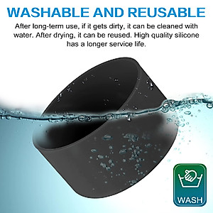 Boot for 40 oz Tumbler with Handle | Anti-Slip Bottom Bumper Silicone Sleeve | Fits 40oz Travel Tumbler | Trek Collection | Midnight Black，2Pcse